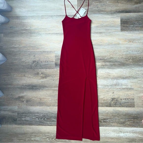 Aym | Dresses | Nwt Aym Studio Seymour Maxi In Wine As Seen On Hailey ...